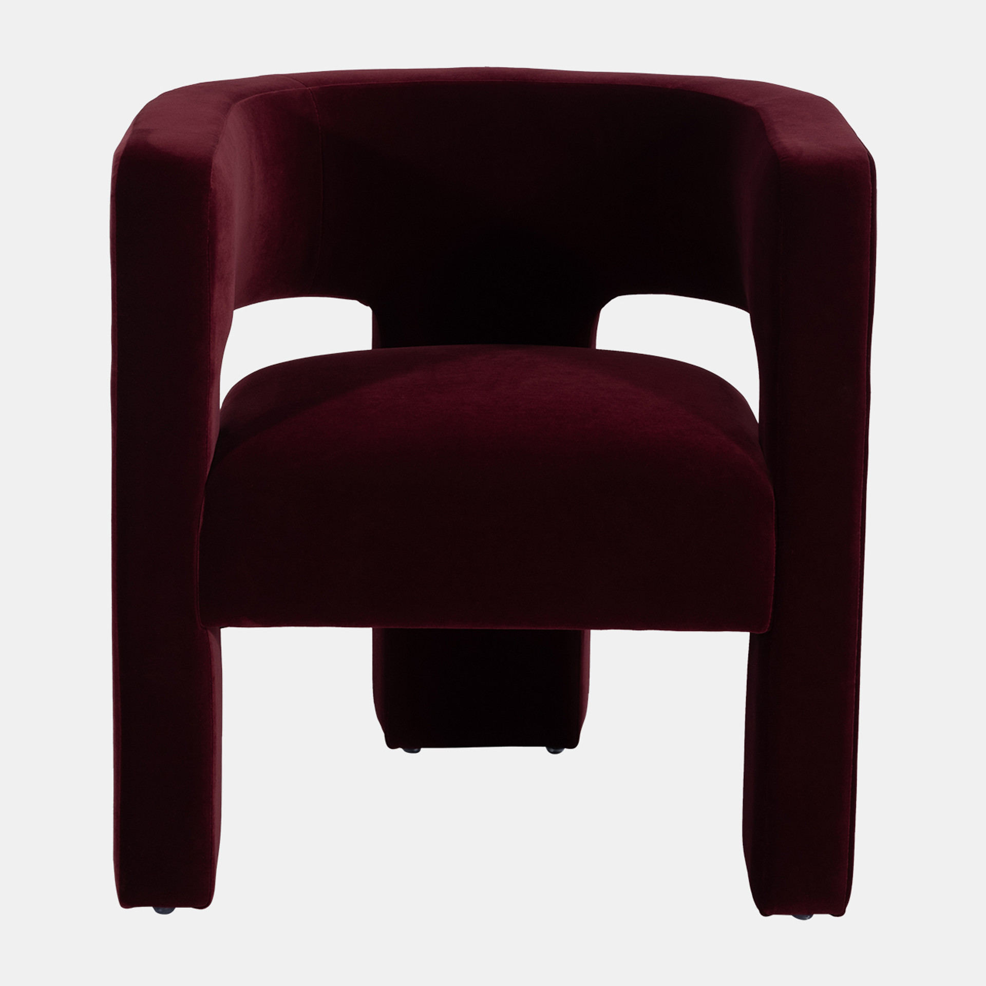 Kenton Round Back Chair – Wine – Harborside De'cor